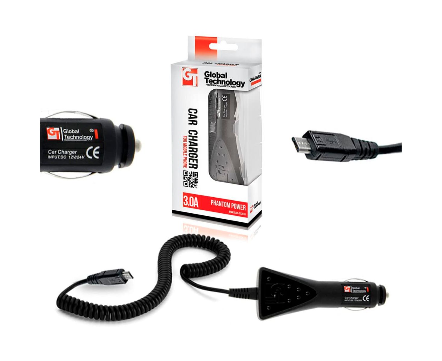 Buy Car Charger GT PHANTOM MicroUSB 3A