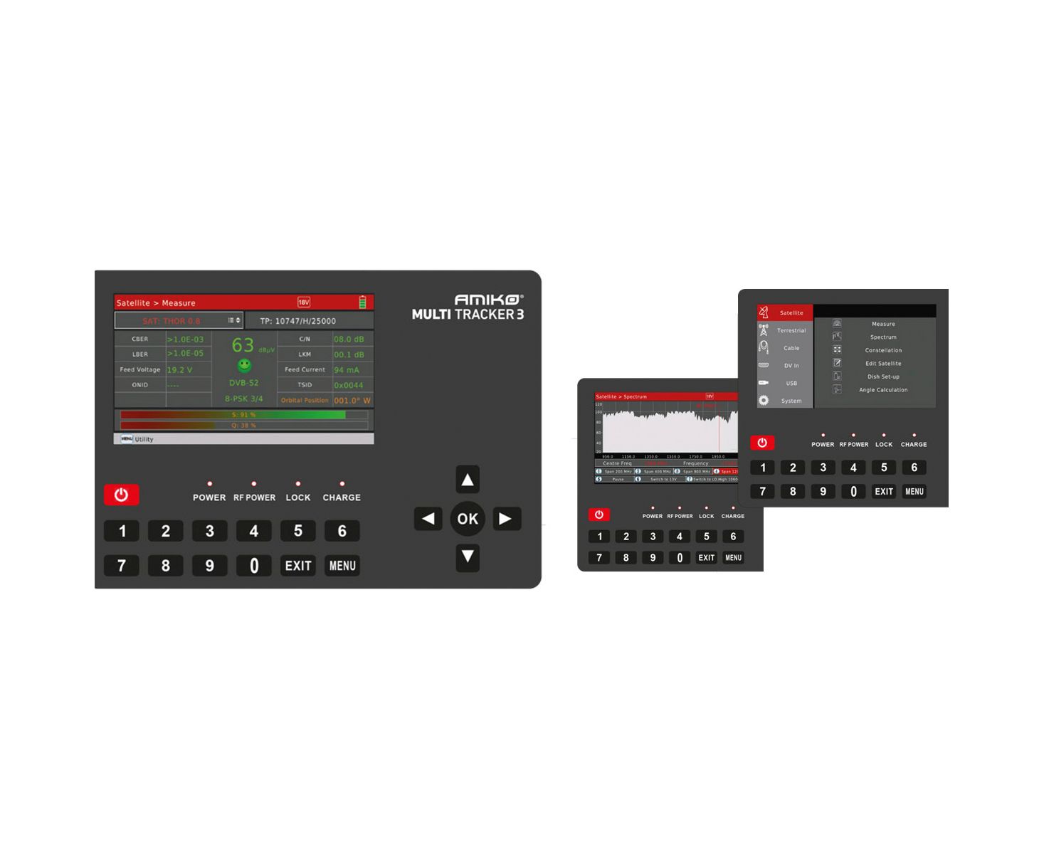 Amiko MultiTracker 3 Localizador Y Medidor Satelite - DVB-S / S2 / T ...