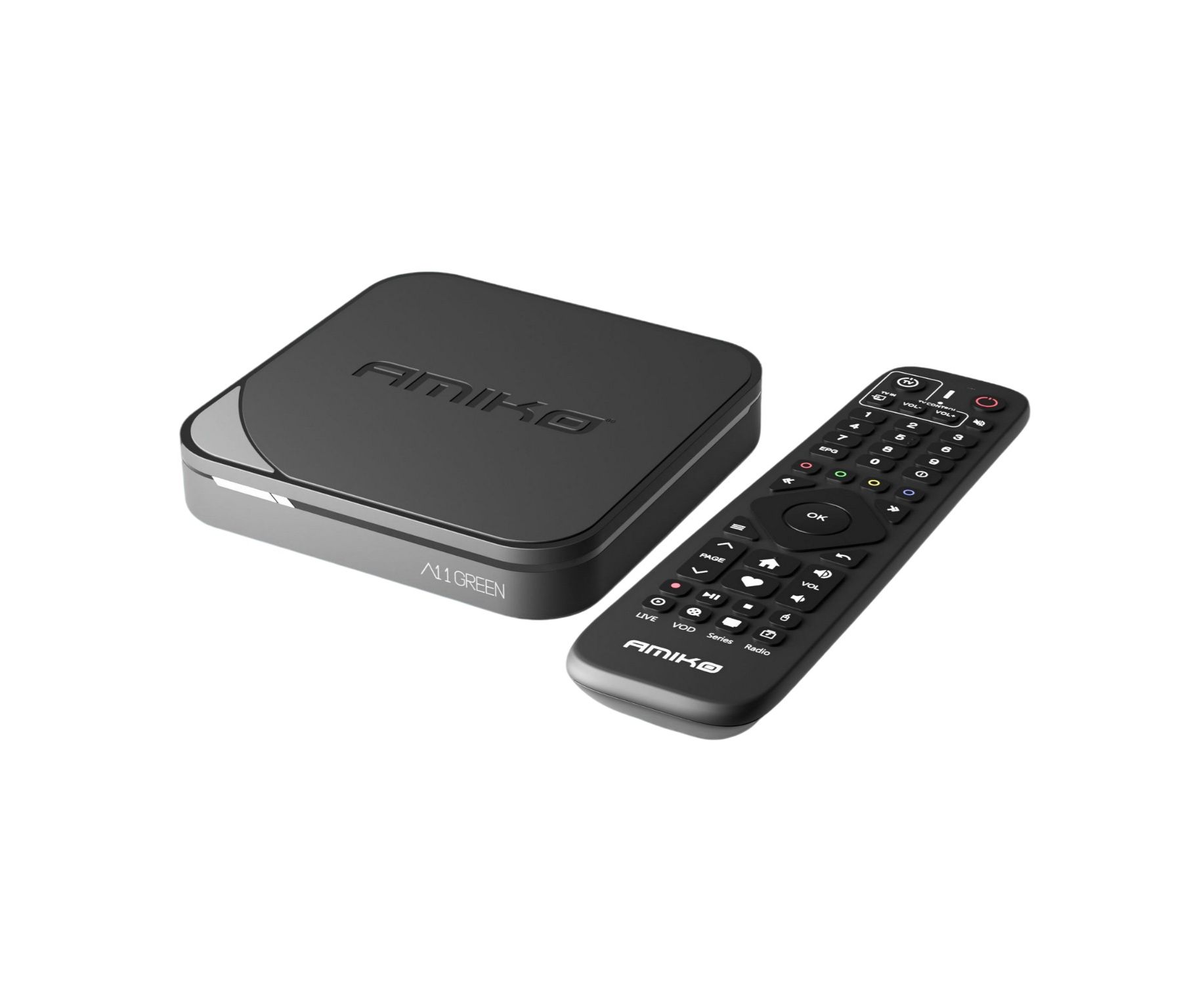 Tv Box Amiko A11 Green Android OTT 4k MyTV 3