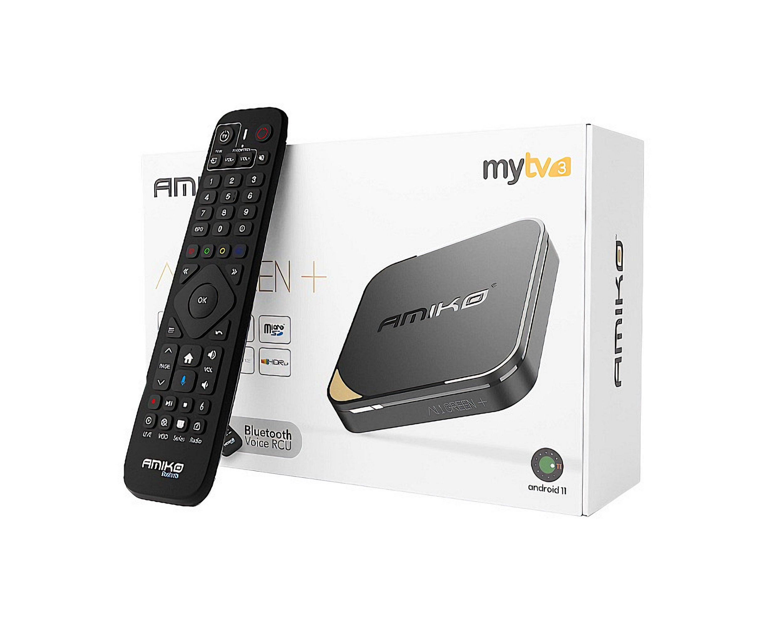 Comprar Tv Box Amiko A11 Green+ Android OTT 4k MyTV 3