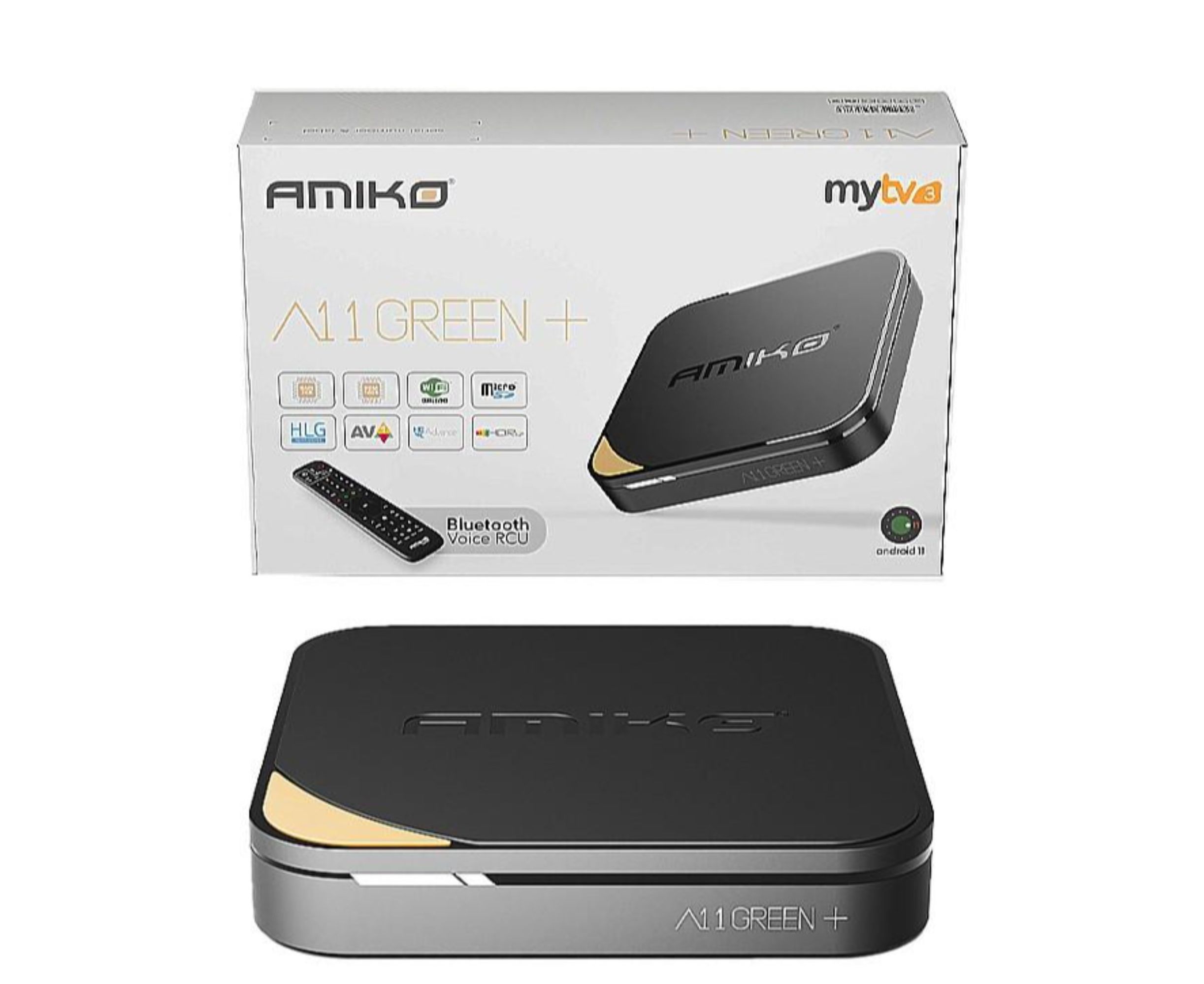 Tv Box Amiko A11 Green+ Android OTT 4k MyTV 3