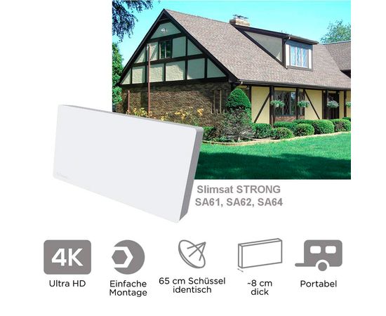 Buy Satellite Antenna Flat Single LNB Strong SlimSat SA61