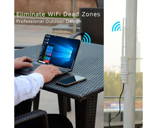 Repetidor/Router WiFi Exterior WAVLINK 300Mbps - PoE Con Antenas De ...
